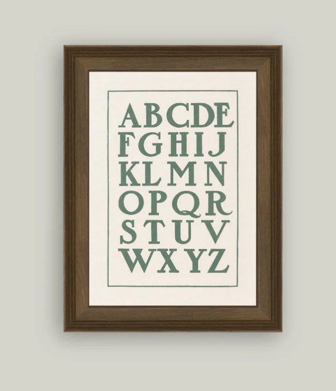 Vintage Alphabet Wall Art 12x16 – Ama La Vita