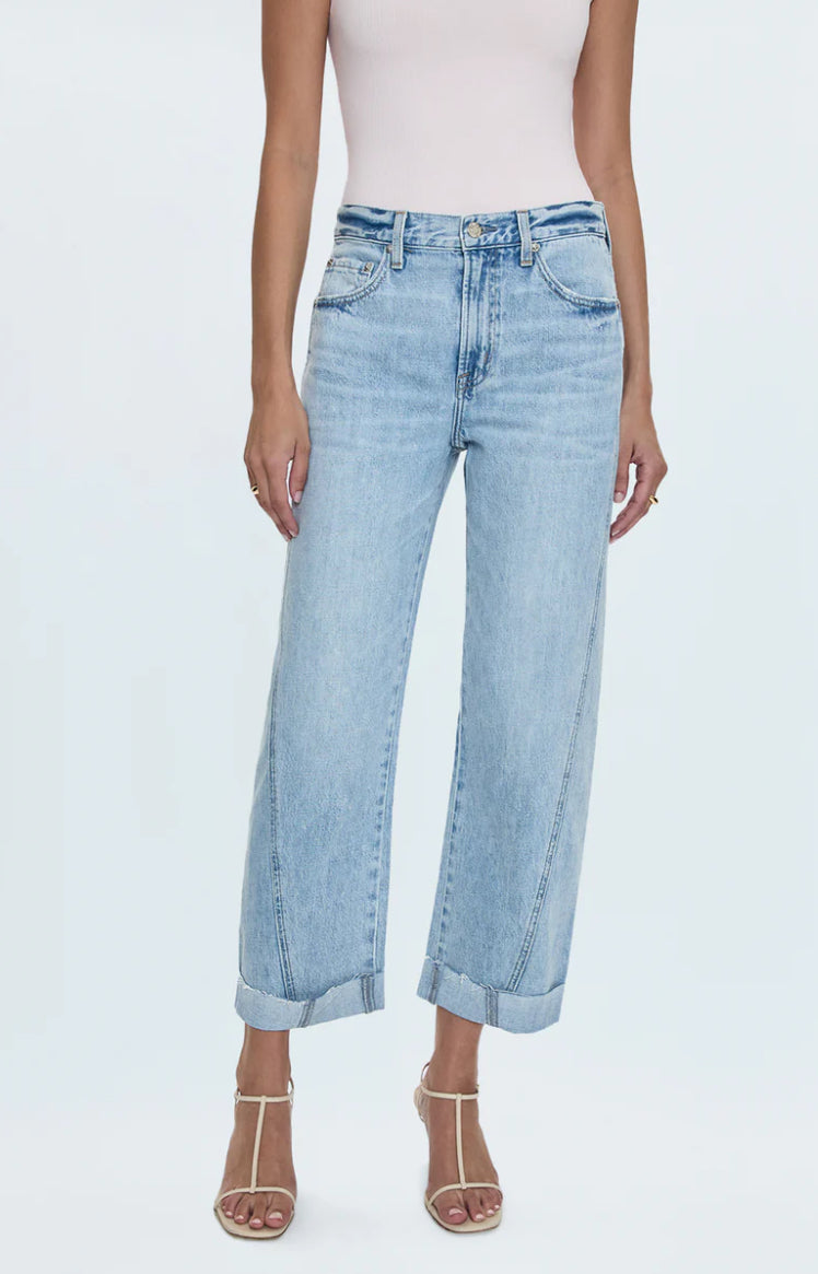 Pistola Kacey Mid Rise Cuffed Straight Jean - Berkeley – Ama La Vita